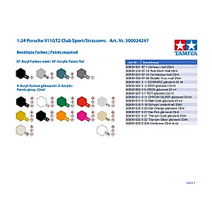 Tamiya 24247 Model Car Porsche GT2 at 1:24 Scale,White