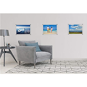 Meetu Acrylic 11x14 Frame -Inner 10x12 Picture Frame -Wall Mount Photo Frame Use As Family Picture Frame, Baby Photo Frame, Document Frame, Art Frames -Create Supper Clear Floating Look