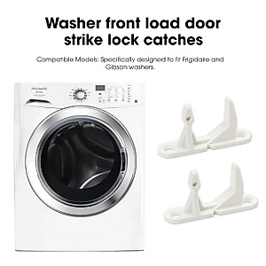 2 Pack Washer Door Striker Lock Latch Replacement Parts for Frigidaire Affinity 131763310 - Front Load Catch Fits for Gibson, for Kenmore - Replaces 131763300, AP3580441, PS890617 - Easy to Install