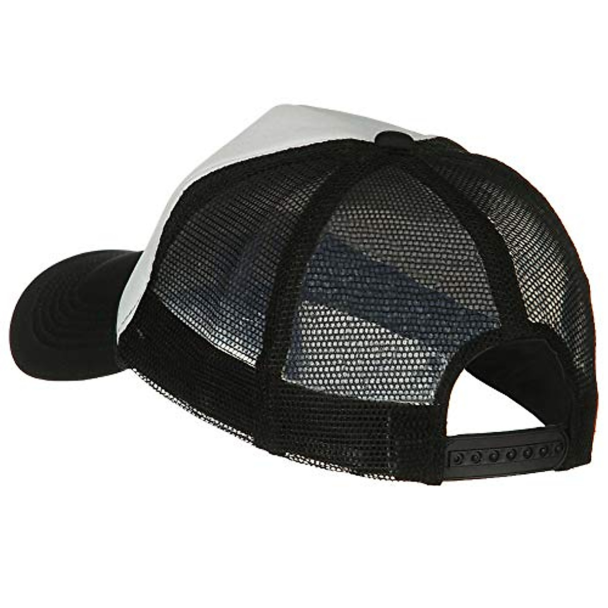 e4Hats.com Big Foam Mesh Truck Cap - White Black OSFM