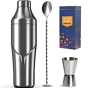 Cocktail Shaker Haraye Premium Vacuum Insulated Stainless Steel Martini Shaker Cocktail Shaker Bar Set 18/8 Drink Shaker Home Margarita Shaker Bar Shaker Alcohol Shaker Can be Used for Gifts