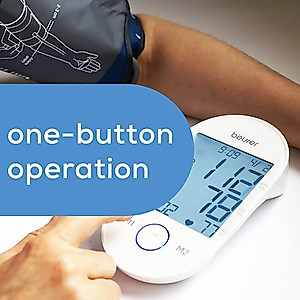 Beurer BM55 Blood Pressure Machine – XL Backlit Display, Arrhythmia Alarm, Portable Storage Kit, 2 Users, Automatic Blood Pressure Cuff, Resting Indicator – Blood Pressure Monitor Batteries Included