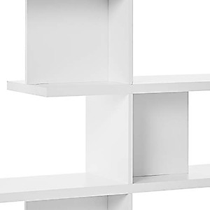 Coaster 5-Tier Bookcase White and Chrome