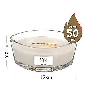 Woodwick Ellipse Scented Candle, Warm Wool, 16oz | Up to 50 Hours Burn Time