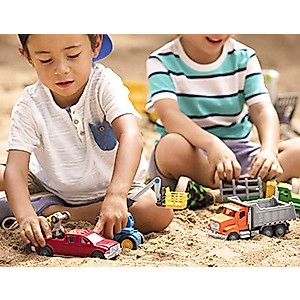 Driven by Battat – Micro 1:24 Scale – Dump Truck Toy – Construction Car Toy with Lights, Sounds & Movable Parts – Gift for Boys & Girls Age 3+