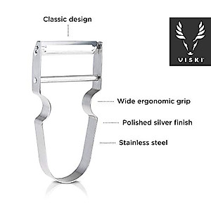 Viski Citrus Peeler Tool, Fruit Peeler for Cocktails, Bar Peeler Stainless Steel, Lemon Peeler, Professional Grade Cocktail Peeler, Bartender Tools