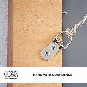 OOK 50207 20-Pound Steel D-Ring Hangers, 2-Pack