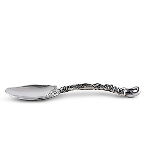 Arthur Court Designs Metal Buffet Serving Spoon in Grape Pattern Sand Casted in Aluminum with Artisan Quality Hand Polished Designer Tarnish-Free 11.5 inch Long