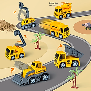 TOMMYHOME Construction Race Tracks Cars Toys Playset for Kids,Flexible Track with 2 Racing Cars 6 Engineering Trucks,Education Toy Gift for 2 3 4 5+ Year Old Boys Girls(276 PCS)