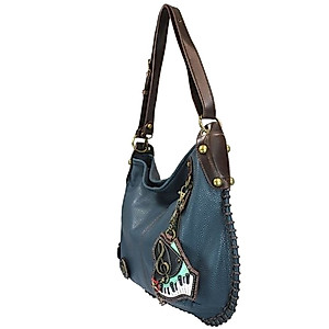 Chala Purse Handbag Hobo Cross Body Convertible Blue Piano Bag