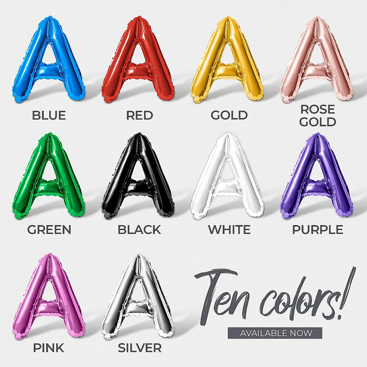 Letter Balloons - Custom Phrase 16" Inch Alphabet Letters & Numbers Foil Mylar Balloon - Create Your Own Balloon Banner - 10 Colors to Choose From