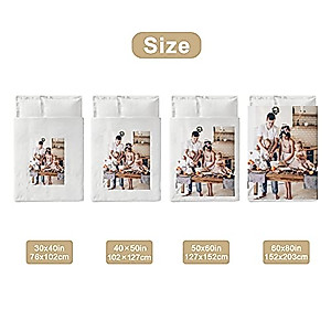 HAKUNEI Custom Blankets with Photos Picture Blanket Personalized Throw Blanket Memorial Gifts for Family House Warming Gifts New Home