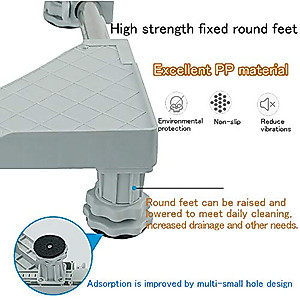 Multi-Functional Adjustable Movable Base Refrigerator Stand with 4 Strong Feets for Washing Machine Refrigerator and Dryer (4 Feets)