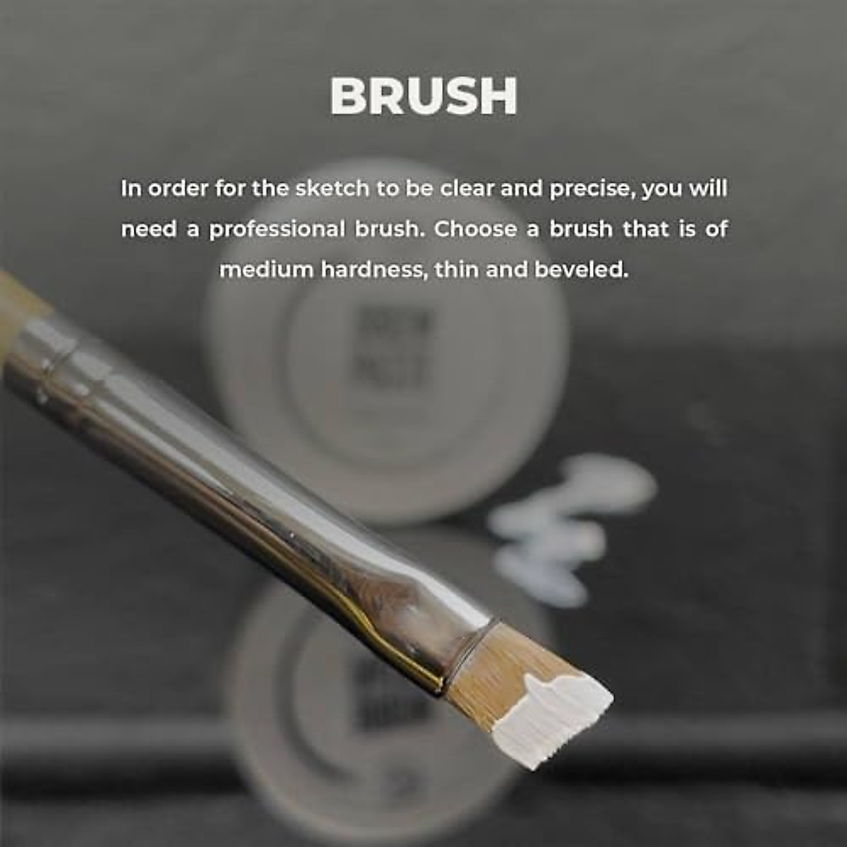 Brow Mapping Kit with White Brow Paste [Large 15g Bottle] White Brow Mapping String [30 m ] and 2 Eyebrow Brush Set for Microblading Supplies, PMU Supplies and Brow Brush Microblading Kit; Brow brush