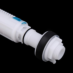 Toilet Inlet Valve, Toilet Push Button Fill Valve Dual Flush Cistern Syphon Bathroom Blue+White UK G1/2(4 points plastic pipe inlet valve)