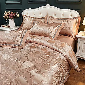 Bedding Set King Size Silk Duvet Covers King Size Bedding Set King Size Gold Luxury Cotton Double Twin King Size Bed Duvet Covers Luxury Satin Jacquard Duvet Covers Set European Style
