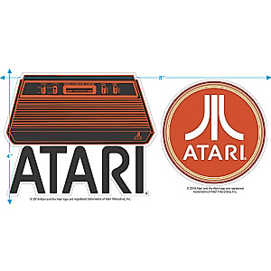 Popfunk Atari Video Game Retro Logo Vintage Gaming Console T Shirt & Stickers (XXX-Large) Blue