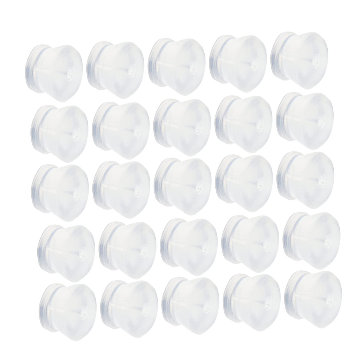 TEHAUX 100pcs Earplugs DIY Earrings Earring Accessories Handmade Earrings Clear Clutch Bag Dangle Earrings Soft Earring Backs Earrings Making Accessories DIY Earring Plugs Hamburger Nut