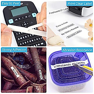 6-Pack Compatible Dymo D1 Label Tape 45013 Dymo Tape S0720530 Dymo Label Maker Refills d1 DYMO D1 a45013, Black on White,1/2 Inch x 23 Feet, for Dymo LabelManager 160 210D 260P 280 360D 420P PnP