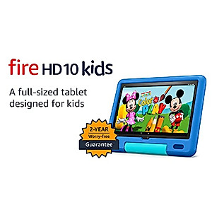 Amazon Fire HD 10 Kids tablet, 10.1", 1080p Full HD, ages 3–7, 32 GB, Sky Blue