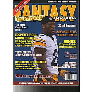 2017 FANTASY FOOTBALL DRAFT BOOK MAGAZINE 22nd ANNIVERSARY ISSUE 500 PLAYERS