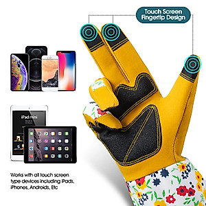 isilila Long Gardening Gloves for Women, Rose Pruning Gloves Thornproof with Forearm Protection, Breathable Work Gloves with Touch