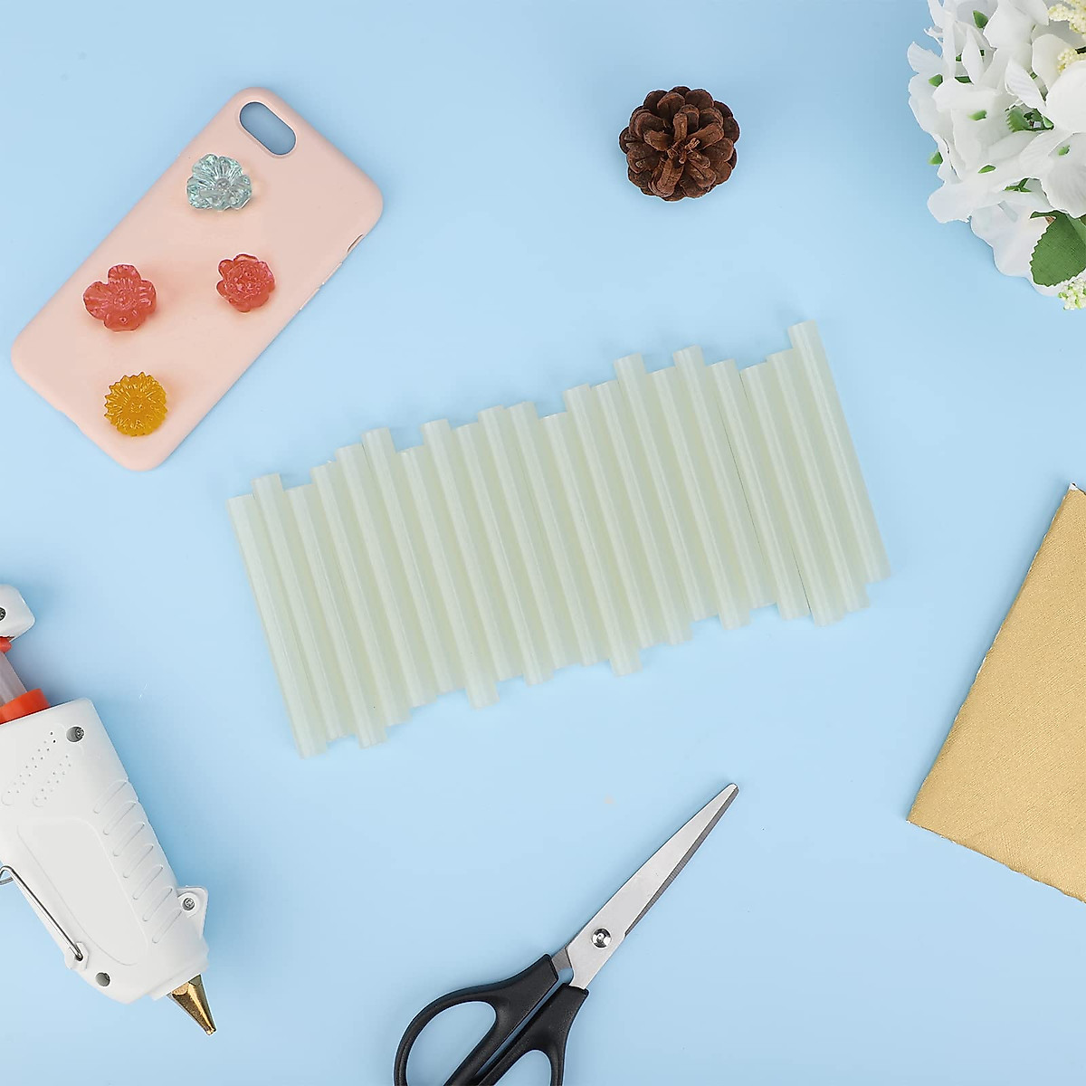 ENPOINT Glow in The Dark Hot Glue Sticks, 36 Pack Hot Melt Glue Sticks, Adhesive Glue Sticks for Crafting, Christmas Decoration, Art, DIY, Full Size 4" Long x 0.43" Dia for Low and High Temp