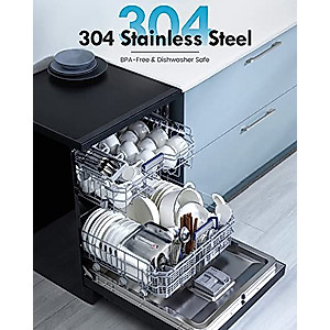 Rantizon Cat Water Fountain, 74oz/2.2L Stainless Steel Cat Fountain Water Bowl, Quiet Electric Automatic Pet Water Fountain with Silicone Mat, Water Fountain for Cats Inside for Cats Dogs Pets