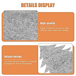 4PCS Xmas Tree Cutter Fork Bag Christmas Tableware Bag Practical Tableware Cover Decor for Celebration Party