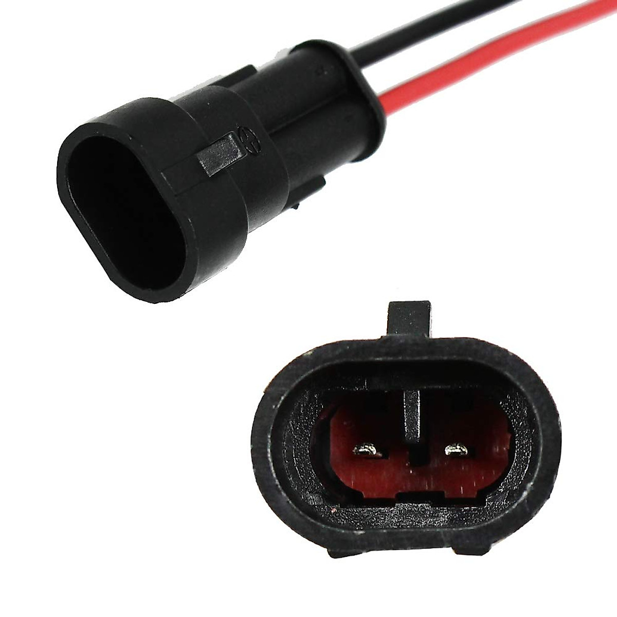 HUIQIAODS 5Kit 2 Pin Way 18 AWG Car Waterproof Connector Plug Wire 1.5mm Series Terminal Connector-5 Pack (5 Kit 2 Pin)