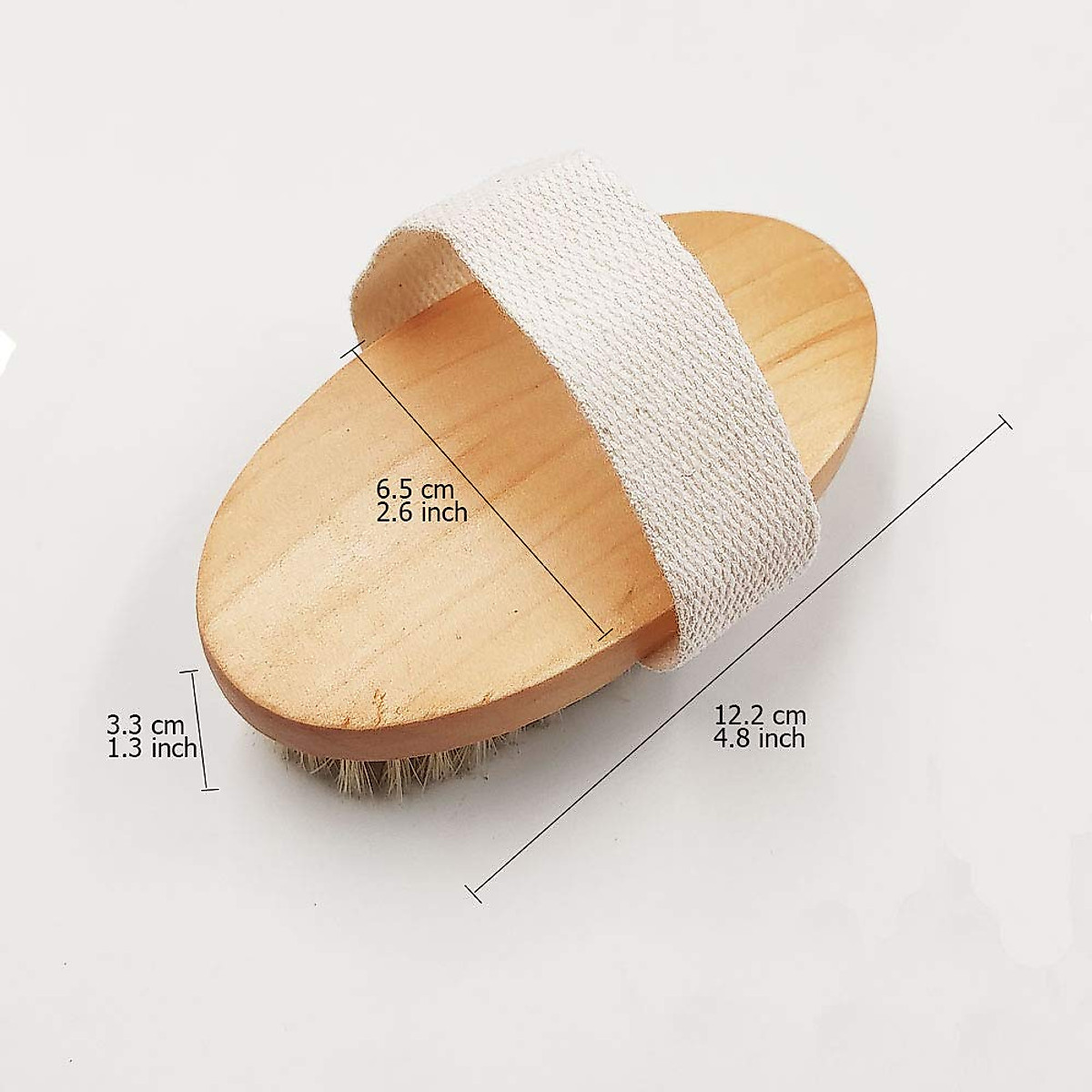 Hyshina Dry Skin Body Brush Improves Skin's Health and Beauty Natural Bristle Remove Dead Skin and Toxins Cellulite Treatment Improves Lymphatic Functions Exfoliates Stimulates Blood Circulation