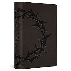 ESV Large Print Compact Bible (TruTone, Charcoal, Crown Design)