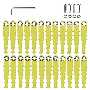 Yweller AF-100 Trimmer Replacement Blades Compatible with Black Decker GH400, GH500, GH600, GH610, GH900, GH912, LST120, LST136,BESTA512, BEASE620, CST1000 String Trimmer (33 Pack Yellow)