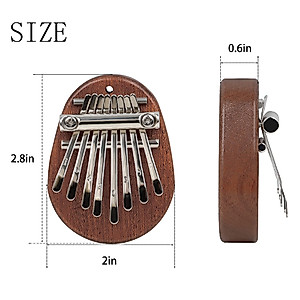 Mini Kalimba Thumb Piano 8 Keys,Wooden Finger Thumb Piano with Lanyard, Women Men Gifts,Kalimba Instruments,Exquisite Marimba Musical Accessory,Piano Music Lover Birthday Mothers Day Gifts