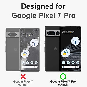 Tnarru Clear Compatible with Google Pixel 7 Pro Case with Magnetic Ring Holder Kickstand [Non-Yellowing] Transparent TPU Slim Thin Shockproof Protection Pixel 7 Pro Phone Case -Silver