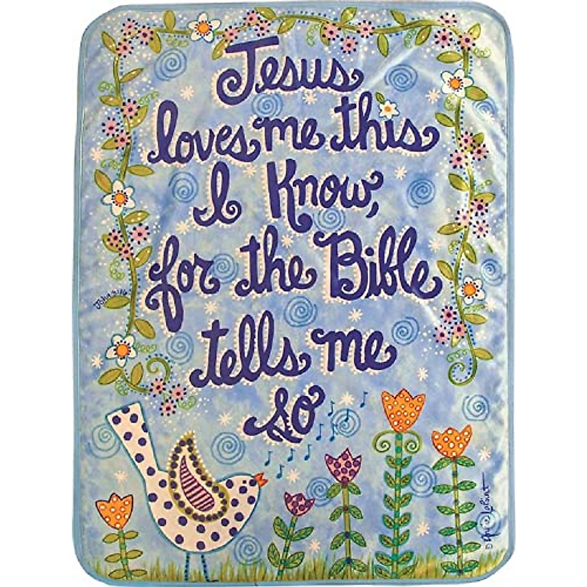 Manual AIIZBL Jesus Loves Me Bird Blue Throw Blanket, 40-inch Length, 30 inch x 40 inch