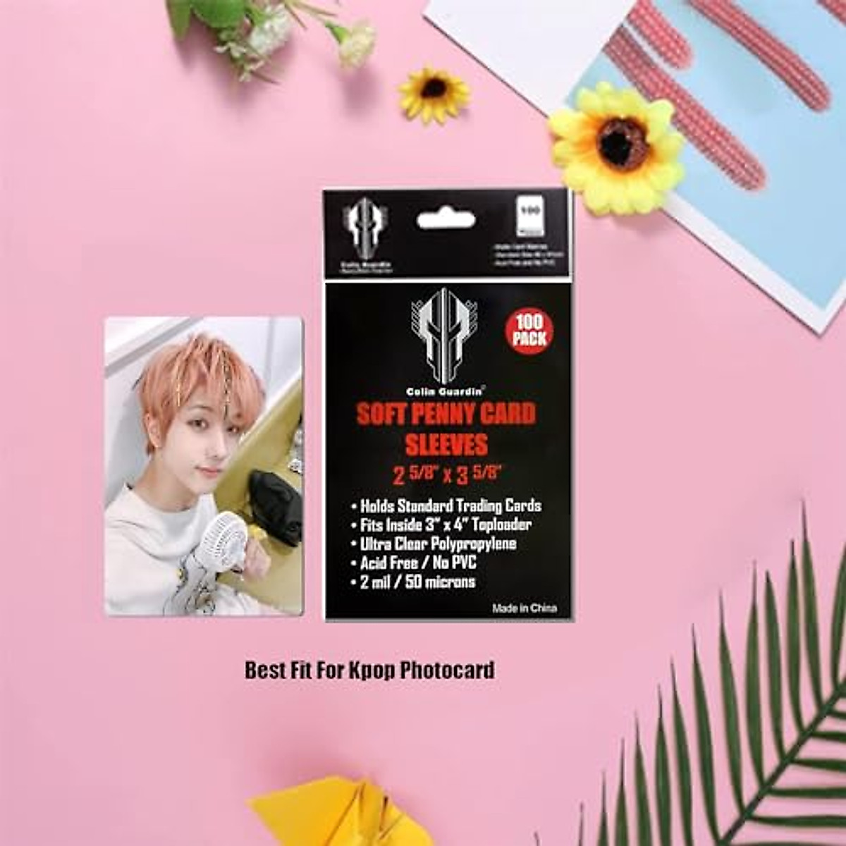 Card Sleeves 61x90mm 200PACK Photocard Protector Perfect for Double sleeving Small Japanese Sized Board Game Penny Sleeve for Sports Trading Kpo Baseball,Magic,MTG Sleeves (Clear-200pcs)