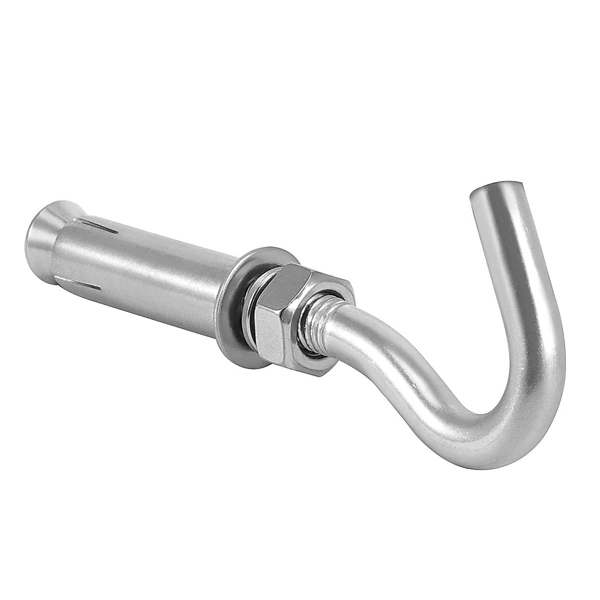 ZOENHOU 30 PCS M10 Concrete Wall Hook Expansion Bolts, Heavy Duty 304 Stainless Steel Open Cup Hook Expansion Anchor Bolts, Smooth Expansion Screw Hook for Wall Concrete