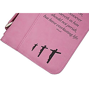 John 3:16 Engraved Pink Bible Cover | 7 1/2" x 10 3/4"