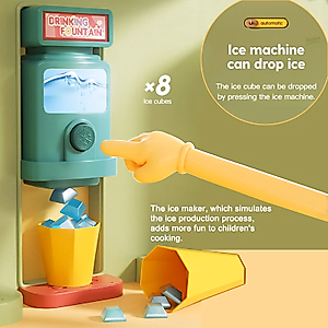 BeiBeGood Play Kitchen- Kitchen Playset Pretend Food - Toy Accessories Set w/Noodle Machine, Ice Machine, Cooking Stove with Steam, 88 PCS for Toddlers Kids 43 inch, Girls & Boys-Pink（3-5 Years）, Red