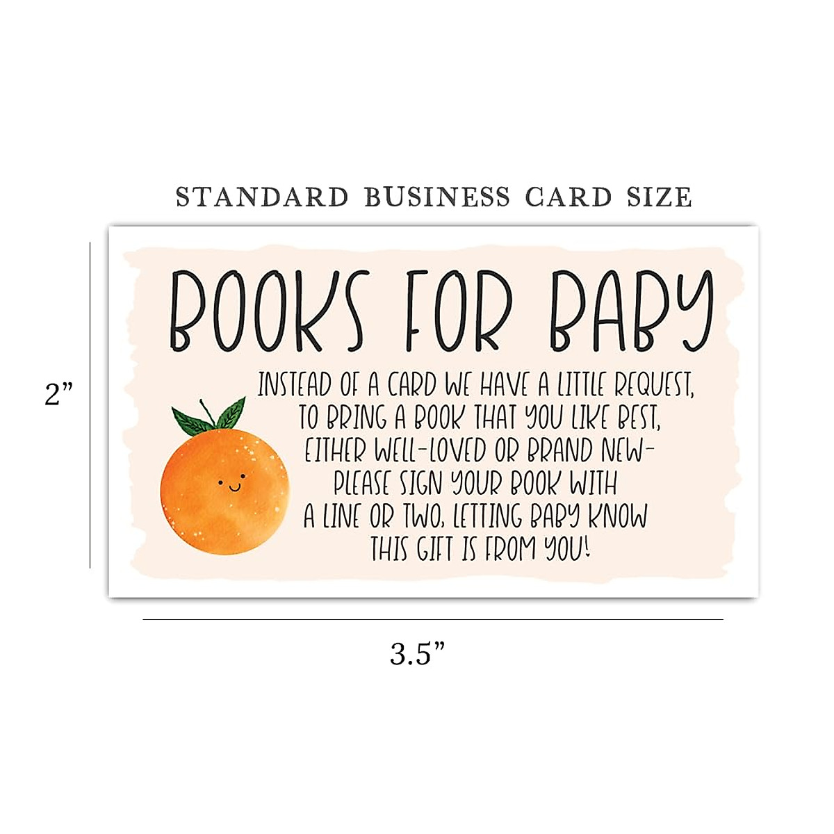 m&h invites 50 Little Cutie Books for Baby Shower Request Cards - Invitation Inserts - Gender Neutral or Girl Baby Shower