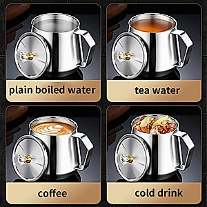 SANQIAHOME 14 Oz Classic Double Layer Anti Scalding Stainless Steel Mug, 2 Pieces/Set