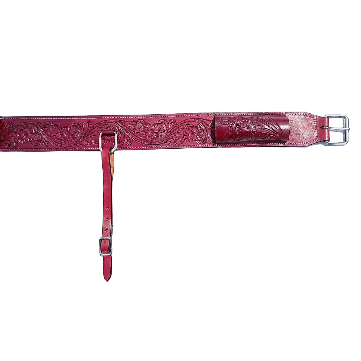 RAAVILS Horse Leather Cinch for Western Saddles Horse TACK Leather Back Cinch Rear Saddle Girth