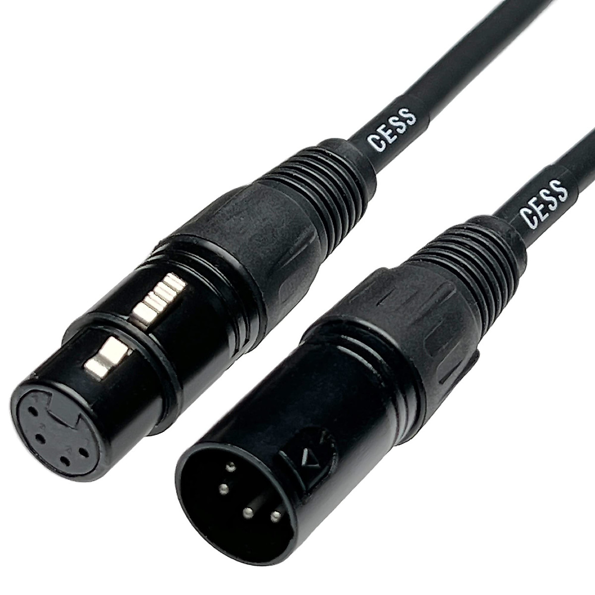 CESS-193-6fx1 Balance 4-Pin XLR Male to 4-Pin XLR Female Extension Cable, Headphone Audio Extension Cable (6 Feet, 1-Pack)