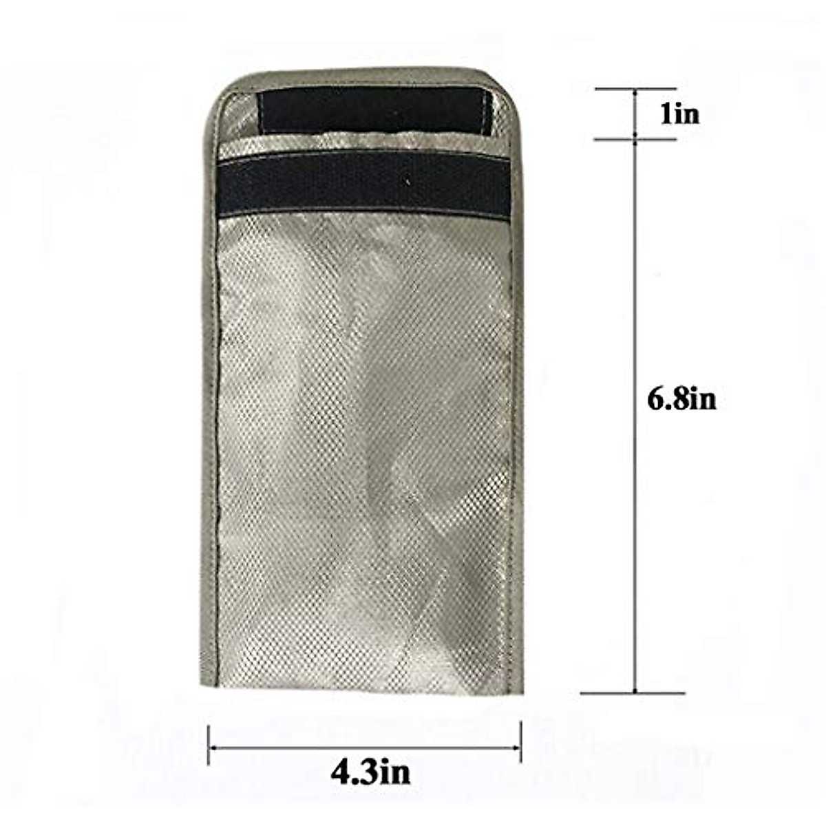 Security Pouch Faraday Bag Anti-Radiation Cell Phone Sleeve Signal Block Pouch Shield EMF 5G Protection RF GPS RFID Privacy Case Covers Smartphone Electronic Devices Anti-Tracking Wallet (B)