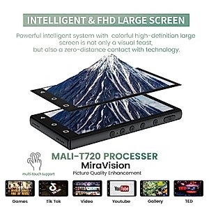 YFFIZQ 144GB Android9.0 MP3 Player with Bluetooth and WiFi,4.3"1080P Full Touch Screen MP4 Player with Spotify,Portable HIFI Sound MP3 Player with speaker,Support Online Streaming Music & Google Play