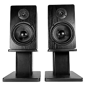 Rockville 2 RHT8B Computer/Bookshelf Desktop Speaker/Studio Monitor Stands-Black