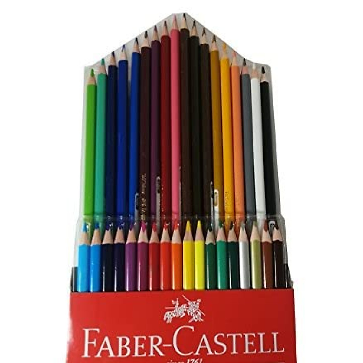 Faber-Castell 36 Colors Tri/Triangular Easy Grip Colored Pencils Pre-sharpened for Kids and Adult Coloring Book,Ideal for Christmas Gifts (Pack of 36)