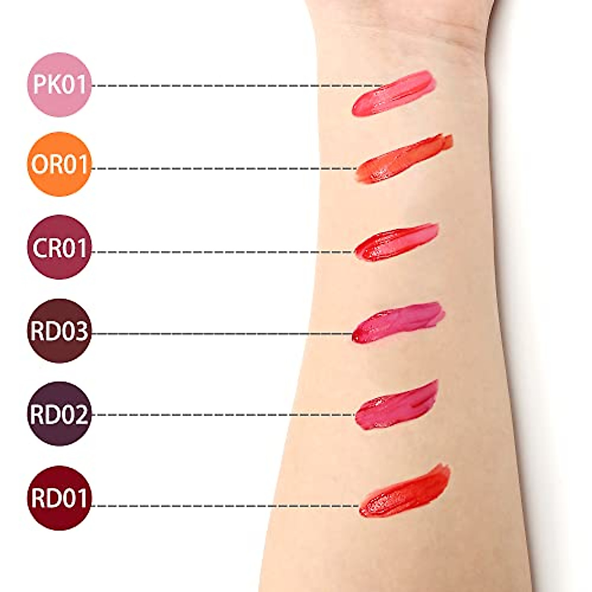 SOVONCARE 6 Color Wine Lip Tint, Matte Liquid Lipstick Waterproof Natural Lip Stains Set Long Lasting Wine Bottle Lip Gloss Makeup Gift Idea for Girls & Women
