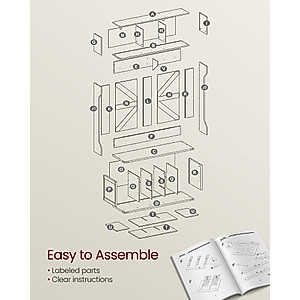VASAGLE Hall Tree with Bench and Shoe Storage, Coat Rack with Shoe Bench, Entryway Furniture, 16 Open Compartments, 6 Tri-Hooks, Farmhouse Style, Space Saving, Rustic White UHSR427W02